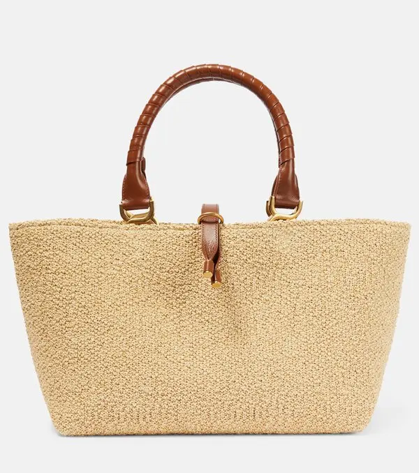 Chloé Marcie Leather-trimmed Tote Bag