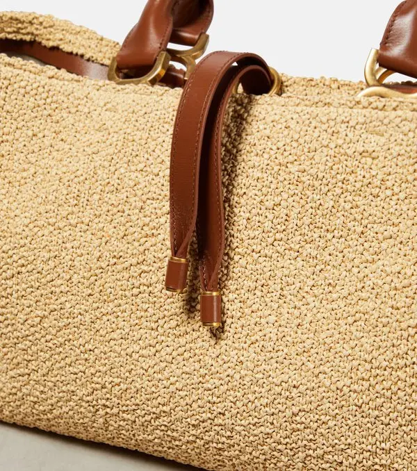 Chloé Marcie Leather-trimmed Tote Bag