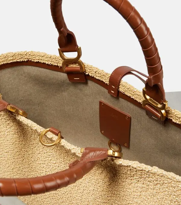 Chloé Marcie Leather-trimmed Tote Bag
