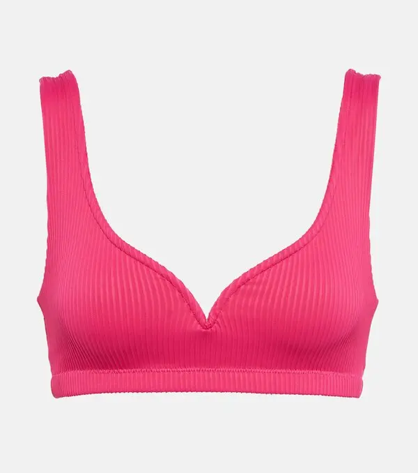ALEXANDRA MIRO Kamala Ribbed Bikini Top - Pink