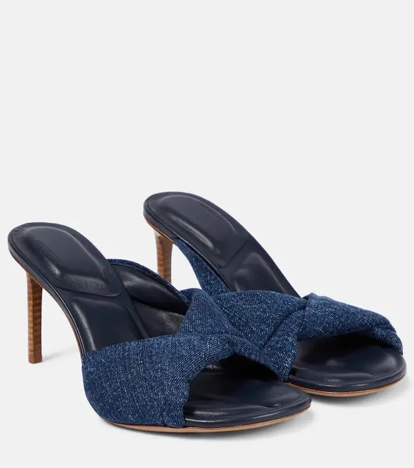 Jacquemus Les Mules Bagnu Denim Mules - Blue