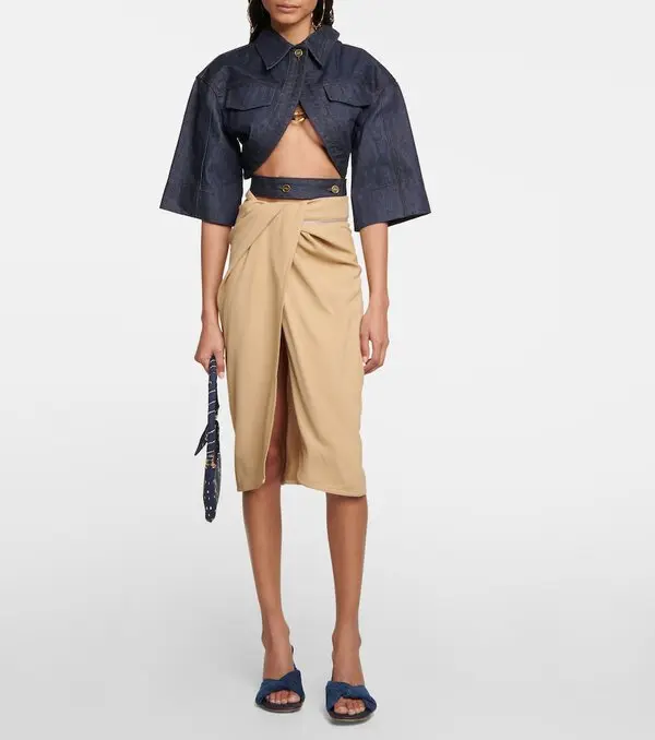 Jacquemus Les Mules Bagnu Denim Mules
