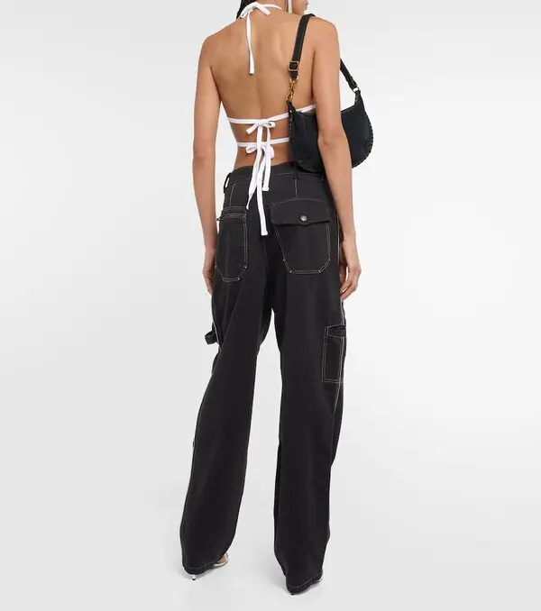 Isabel Marant Étoile Paciane Wide-leg Cargo Jeans - Black