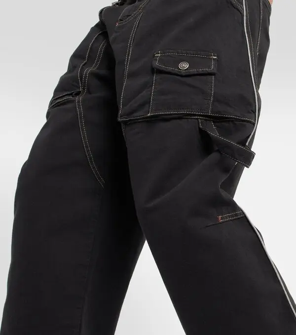 Isabel Marant Étoile Paciane Wide-leg Cargo Jeans - Black