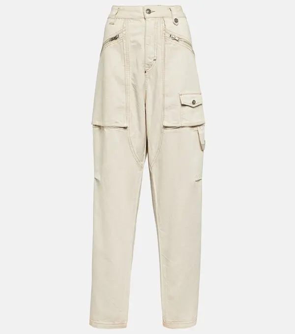Isabel Marant Étoile Paciane Wide-leg Cargo Jeans - Neutrals