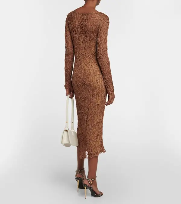 TOM FORD Layered Knit Midi Dress