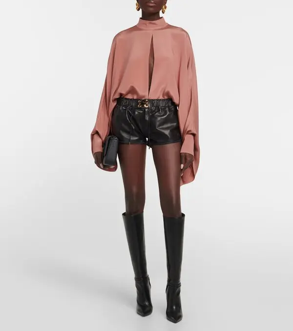 TOM FORD Leather Drawstring Shorts