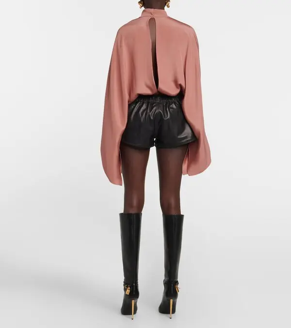 TOM FORD Leather Drawstring Shorts