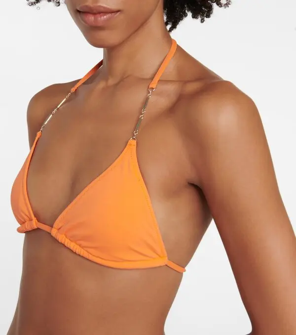 Melissa Odabash Mykonos Triangle Bikini Top - Orange