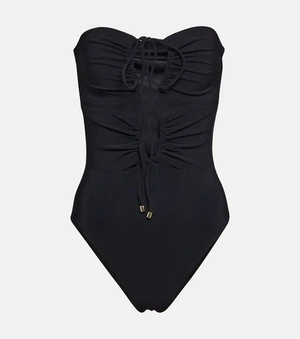 KARLA COLLETTO Basics Tie One Piece Swimsuit - Black