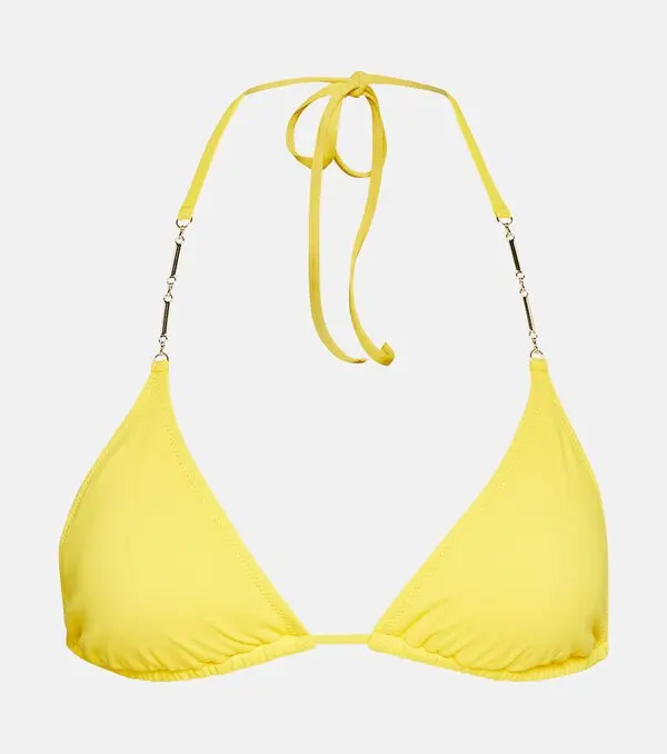 Melissa Odabash Mykonos Triangle Bikini Top - Yellow