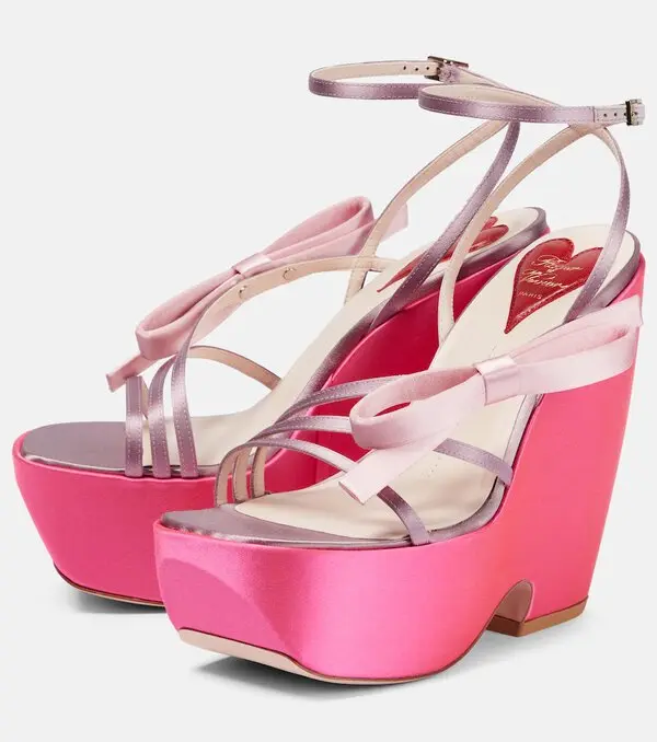ROGER VIVIER Satin Wedge Sandals