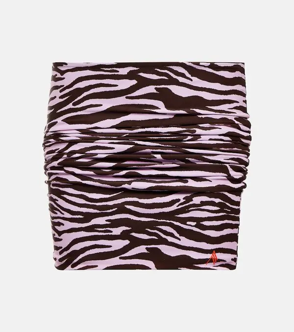 Attico Printed Lycra Miniskirt - Multicoloured