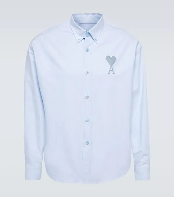 AMI Paris De Coeur Cotton Oxford Shirt