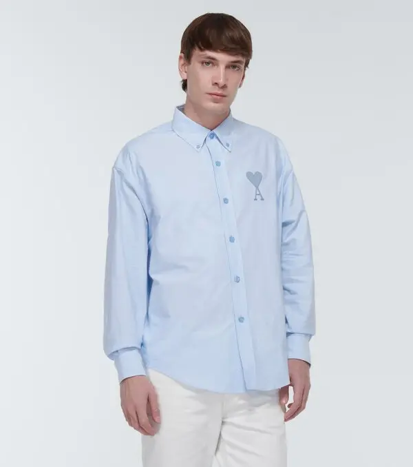 AMI Paris De Coeur Cotton Oxford Shirt
