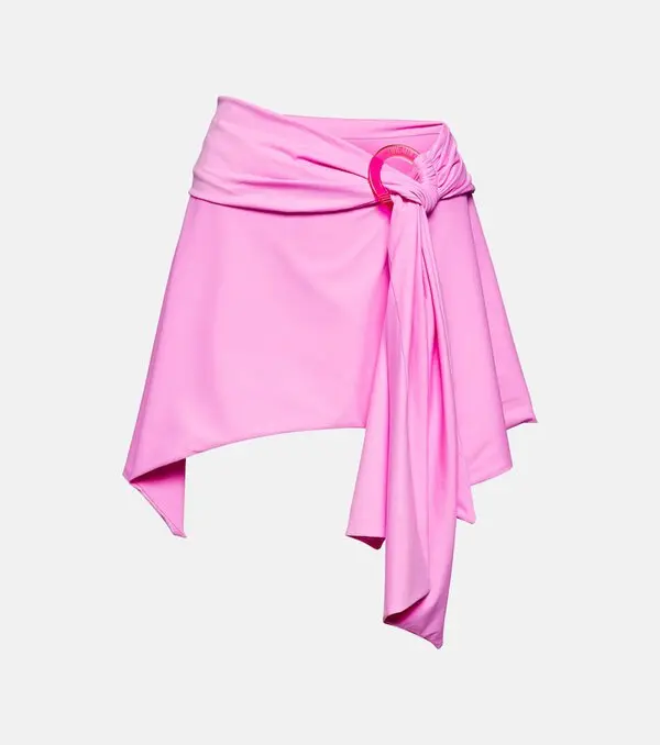 Attico Asymmetric Mini Skirt - Pink