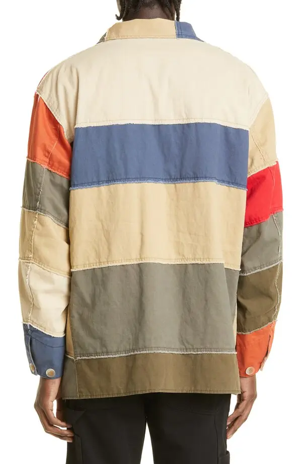 F-LAGSTUF-F Patchwork Cotton Safari Jacket