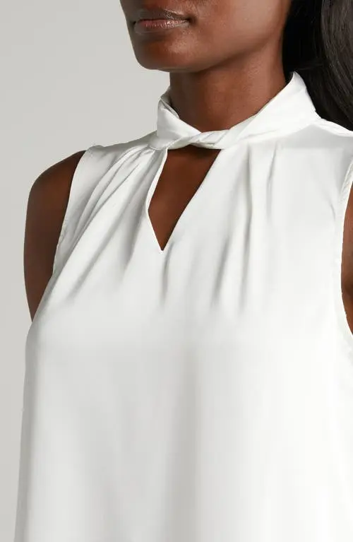 Halogen Twist Neck Sleeveless Blouse