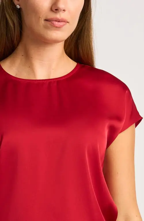 Halogen Print Cap-sleeve Blouse