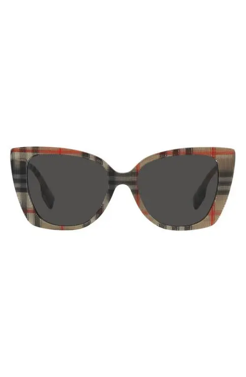 Burberry 54mm Cat Eye Sunglasses - Rubber Gunmetal