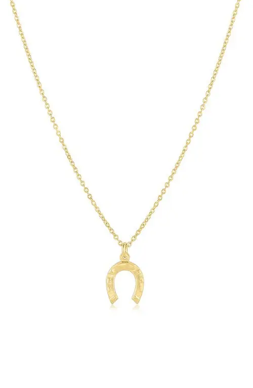 SET & STONES Colt Horseshoe Pendant Necklace - Gold