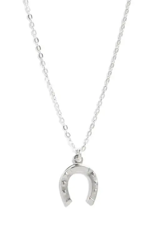 SET & STONES Colt Horseshoe Pendant Necklace - Silver