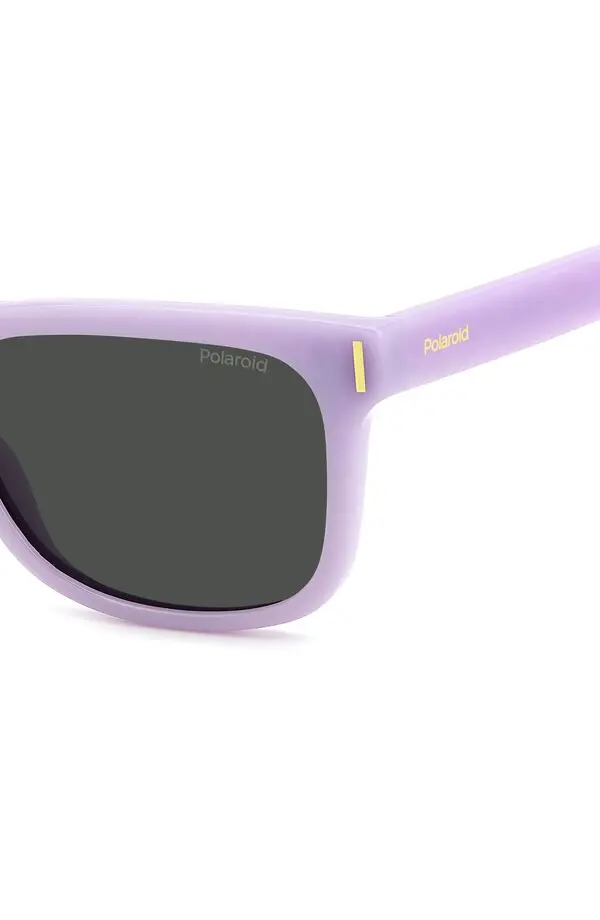 POLAROID 54mm Polarized Rectangular Sunglasses - Lilac/ Gray Polar