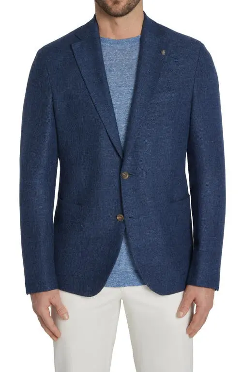 JACK VICTOR Hampton Solid Knit Sport Coat - Medium Blue