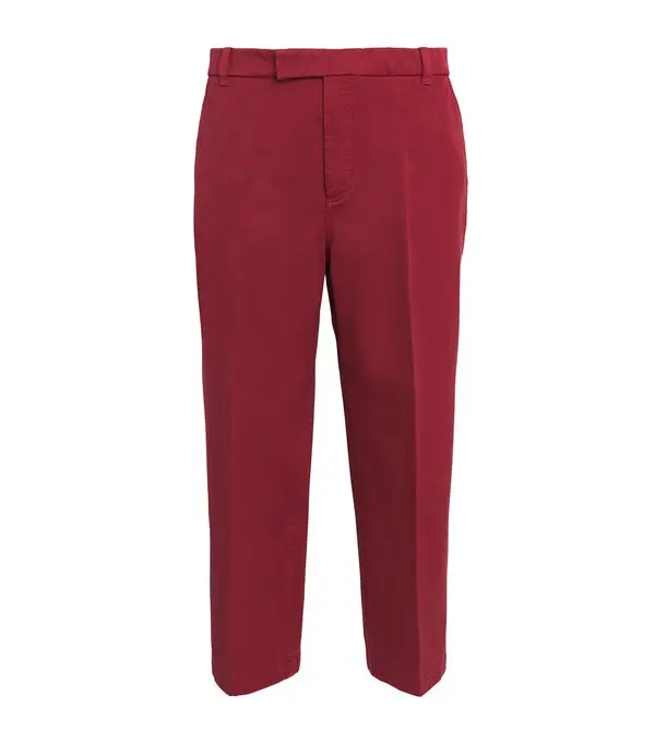 Thom Browne Cotton Chinos - Burgundy