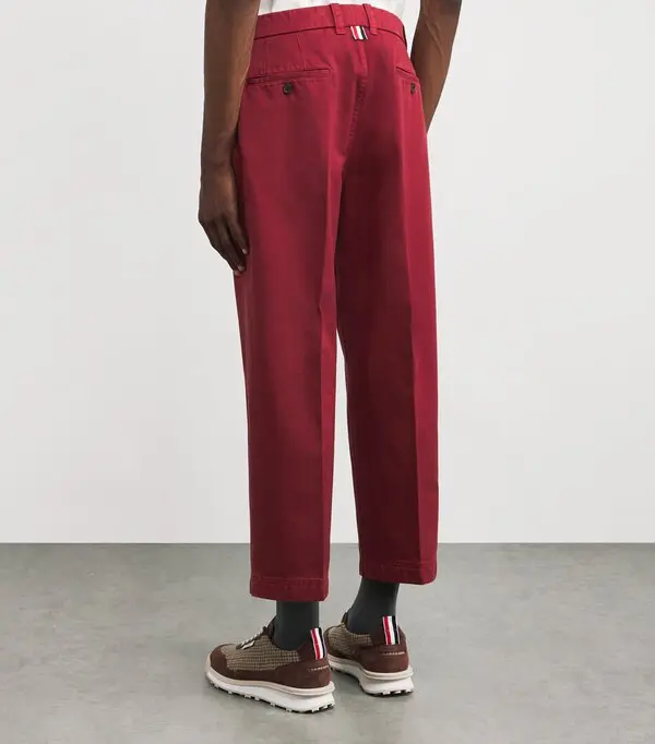 Thom Browne Cotton Chinos - Burgundy