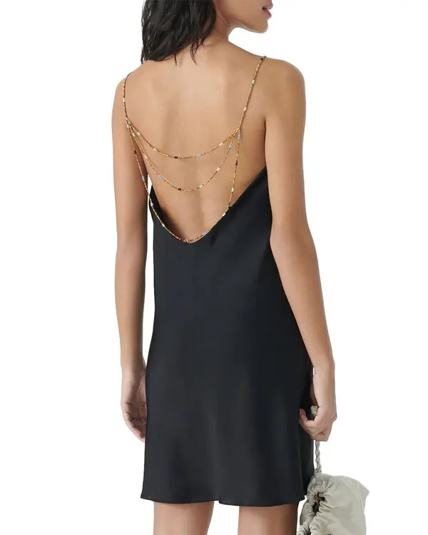 Ba&sh Clem Open Back Mini Slip Dress