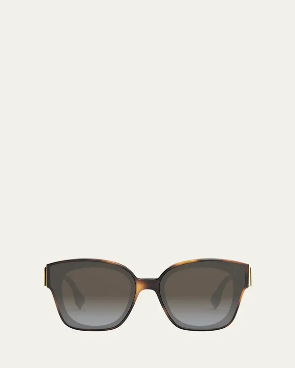 Fendi Oversized F Logo Cat-eye Sunglasses - Blonde Havana