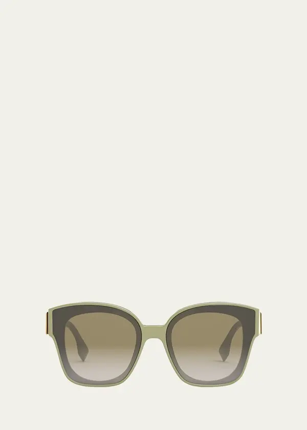Fendi Oversized F Logo Cat-eye Sunglasses - Shiny Black