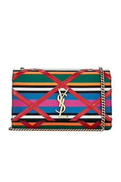 Saint Laurent Small Kate Chain Bag In Red