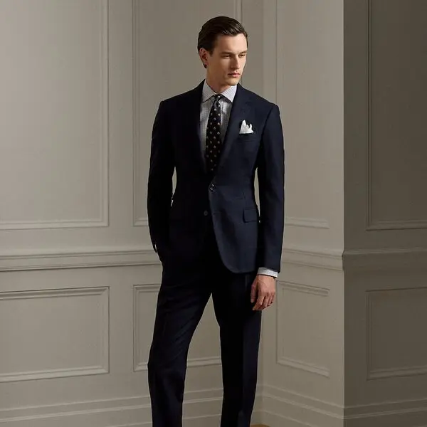 Ralph Lauren Gregory Hand-tailored Flannel Trouser - Navy
