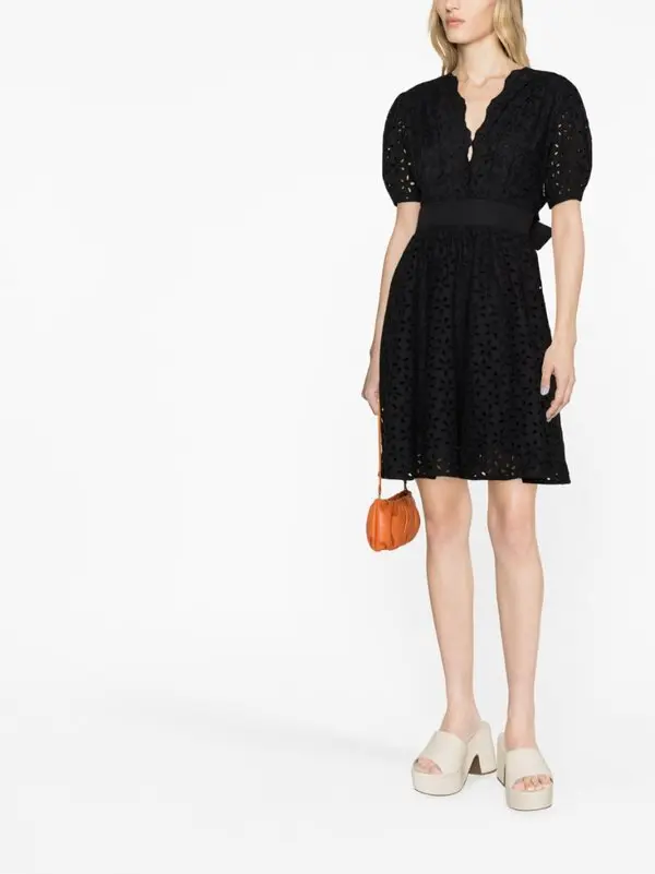 Pinko Broderie-anglaise Cotton Short Dress