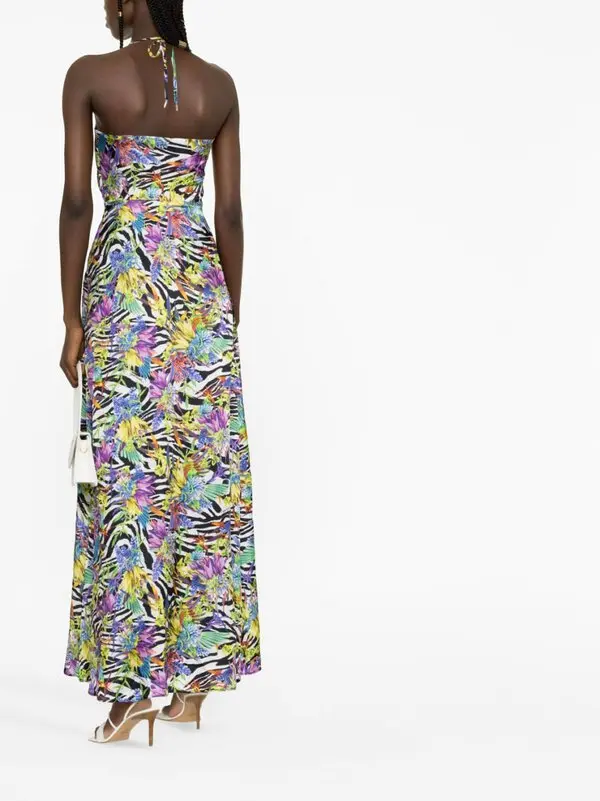 Just Cavalli Printed Halterneck Maxi Dress