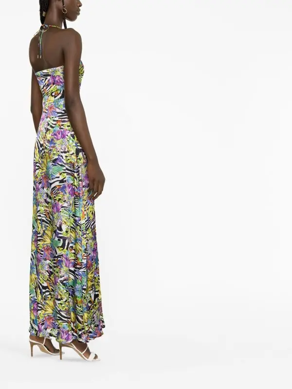 Just Cavalli Printed Halterneck Maxi Dress