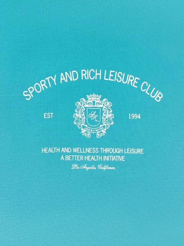 Sporty & Rich Slogan-print Crewneck Sweatshirt - Blue