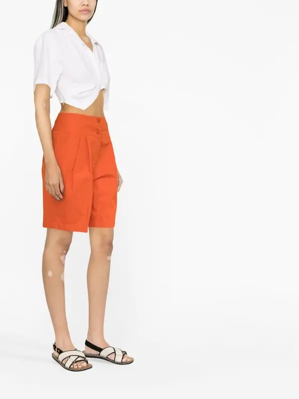 Aspesi High-waisted Cotton Shorts