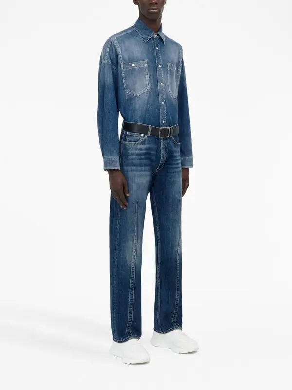 Alexander McQueen Dart-detail Straight-leg Jeans