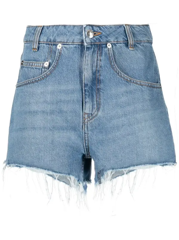 IRO PARIS Frayed-hem Denim Shorts
