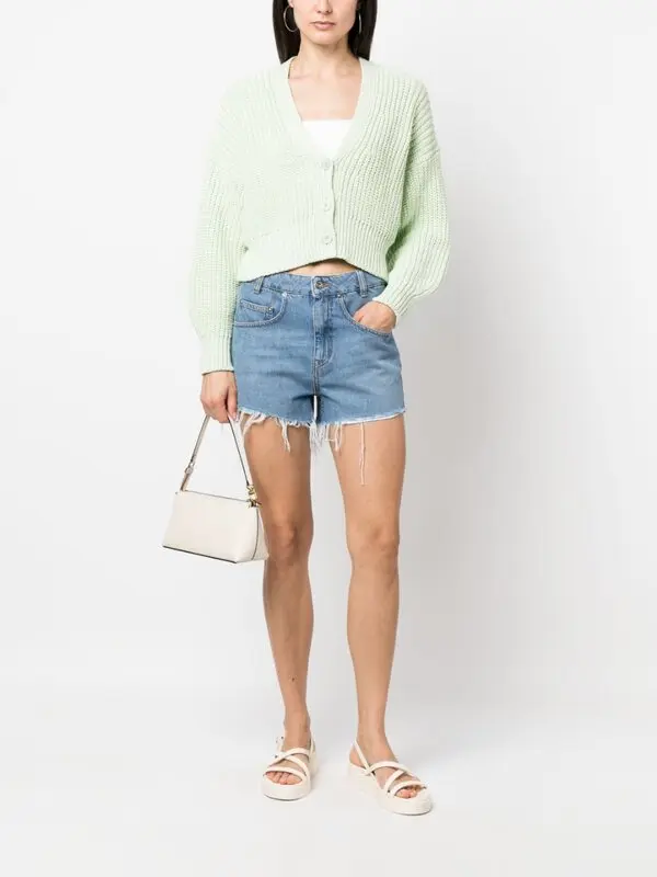 IRO PARIS Frayed-hem Denim Shorts