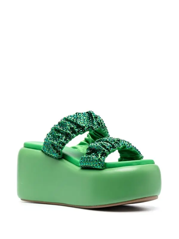 LE SILLA Aiko 85mm Embellished Slides - Green