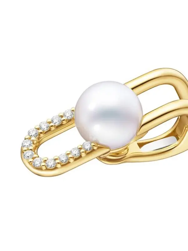 TASAKI 18kt Yellow Akoya Pearl Single Ear Cuff