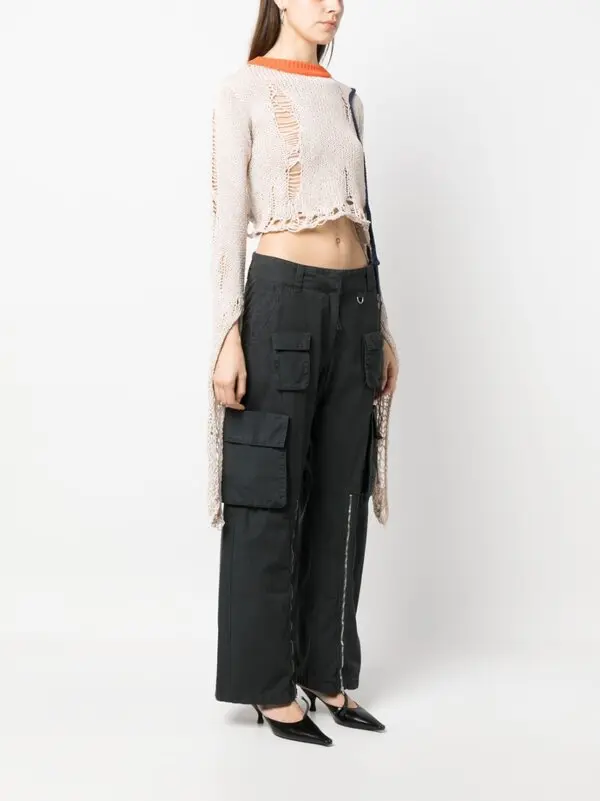 Ottolinger Distressed-finish Cropped Jumper