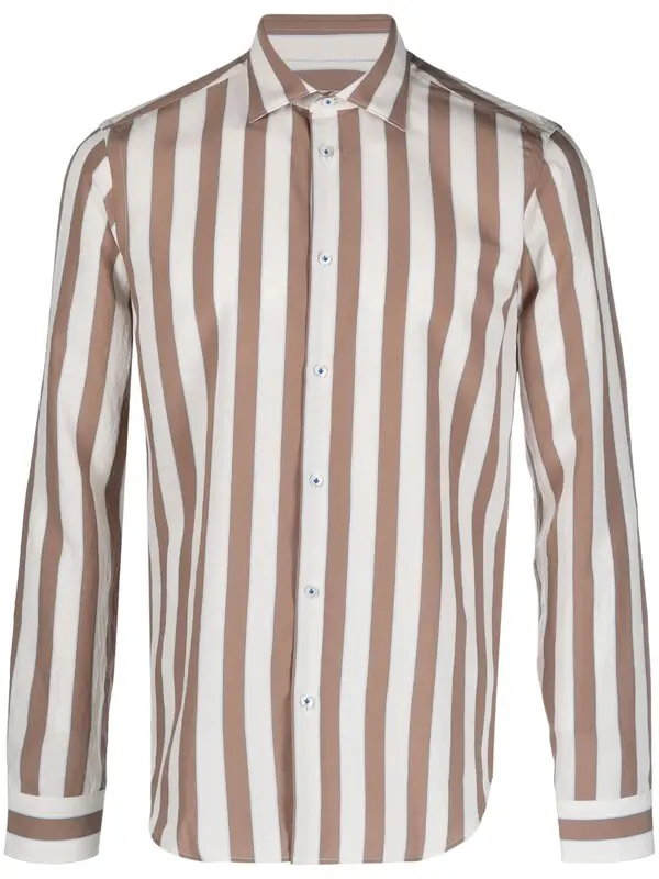 MANUEL RITZ Striped Long-sleeve Shirt