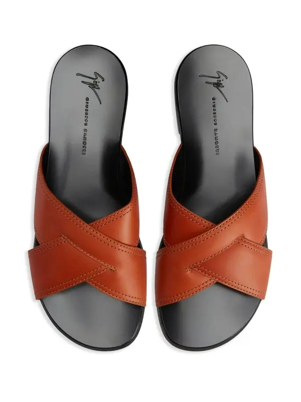 GIUSEPPE ZANOTTI Flavio Leather Sandals - Orange