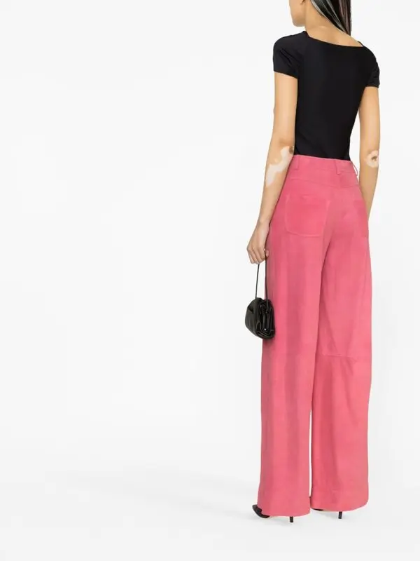 Alberta Ferretti Palazzo Trousers - Pink