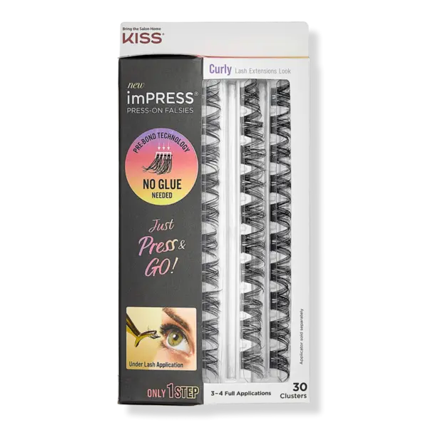 Kiss Impress Press-on Falsies Eyelash Curly Clusters Refill Pack - One-color